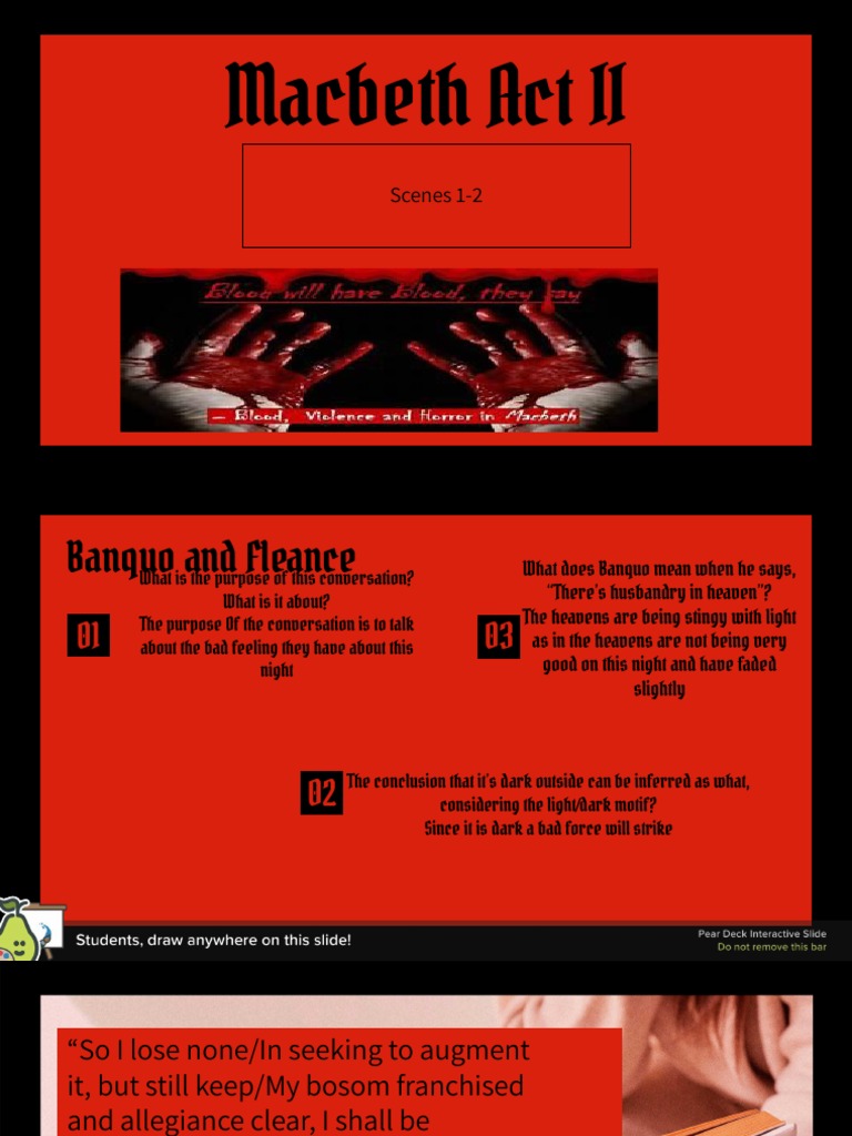 Macbeth Act II, I & II | PDF | Macbeth