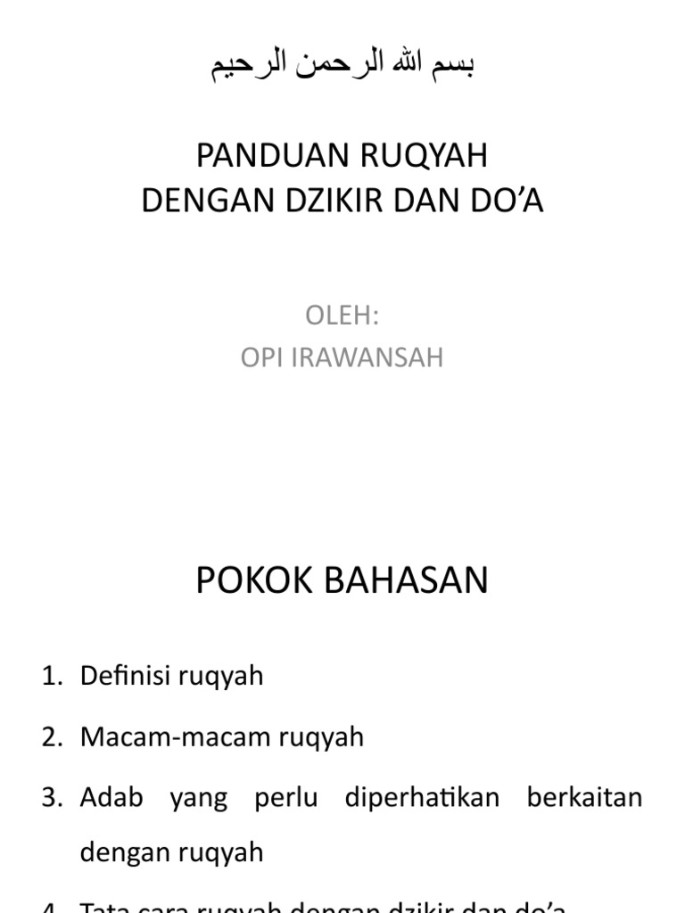 Panduan Ruqyah II | PDF