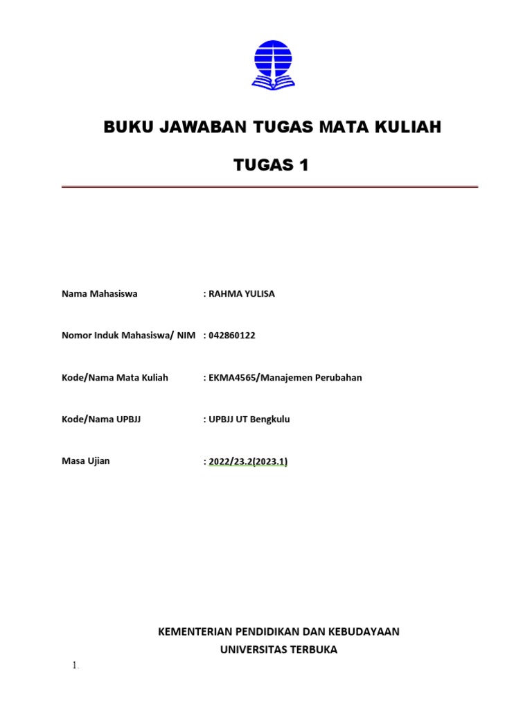 BJT - Tugas 1 - Manajemen Perubahan - Rahma Yulisa | PDF