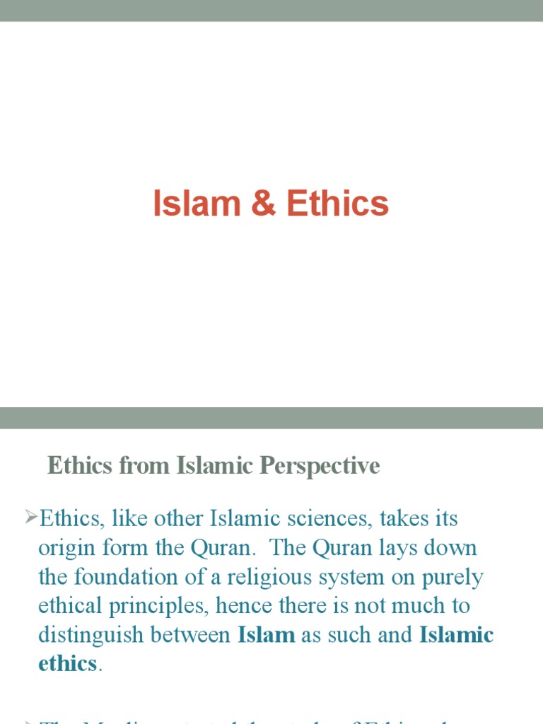 Islamic Ethics and Moral Codes | PDF | Abrahamic Religions | Sharia