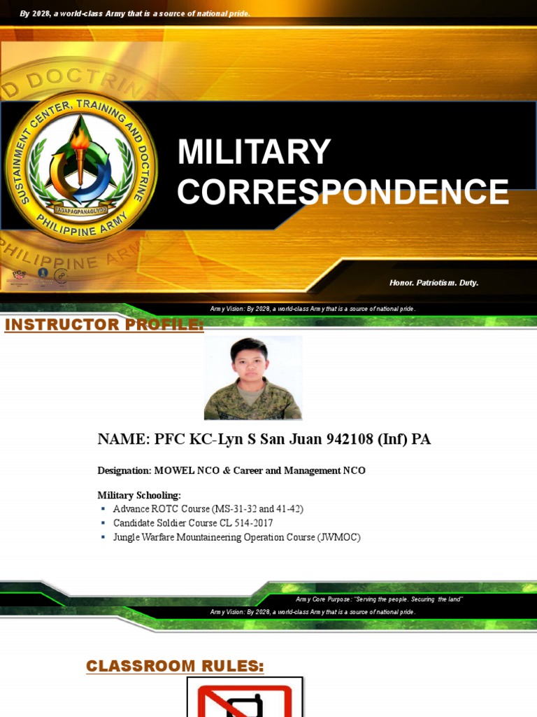 Military Letter Format Guide | PDF | United States Military Academy ...