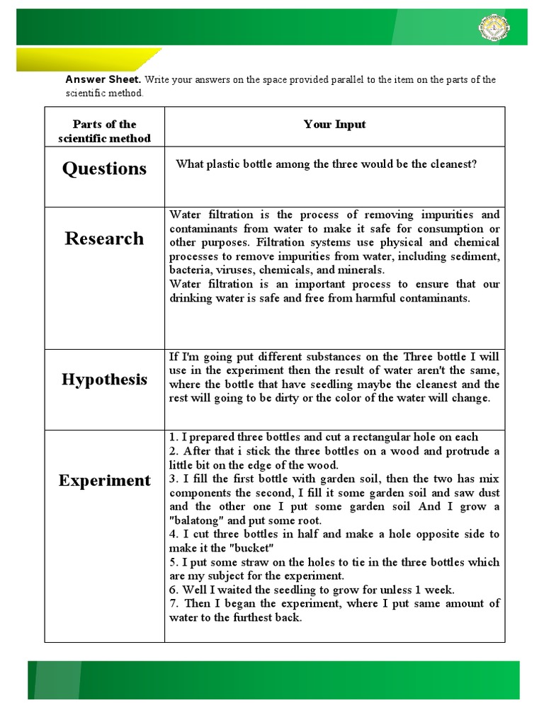 Anin, Cris Adrian U. Experiment Water Flirtation ELECTIVE 103 | PDF | Water | Water Purification