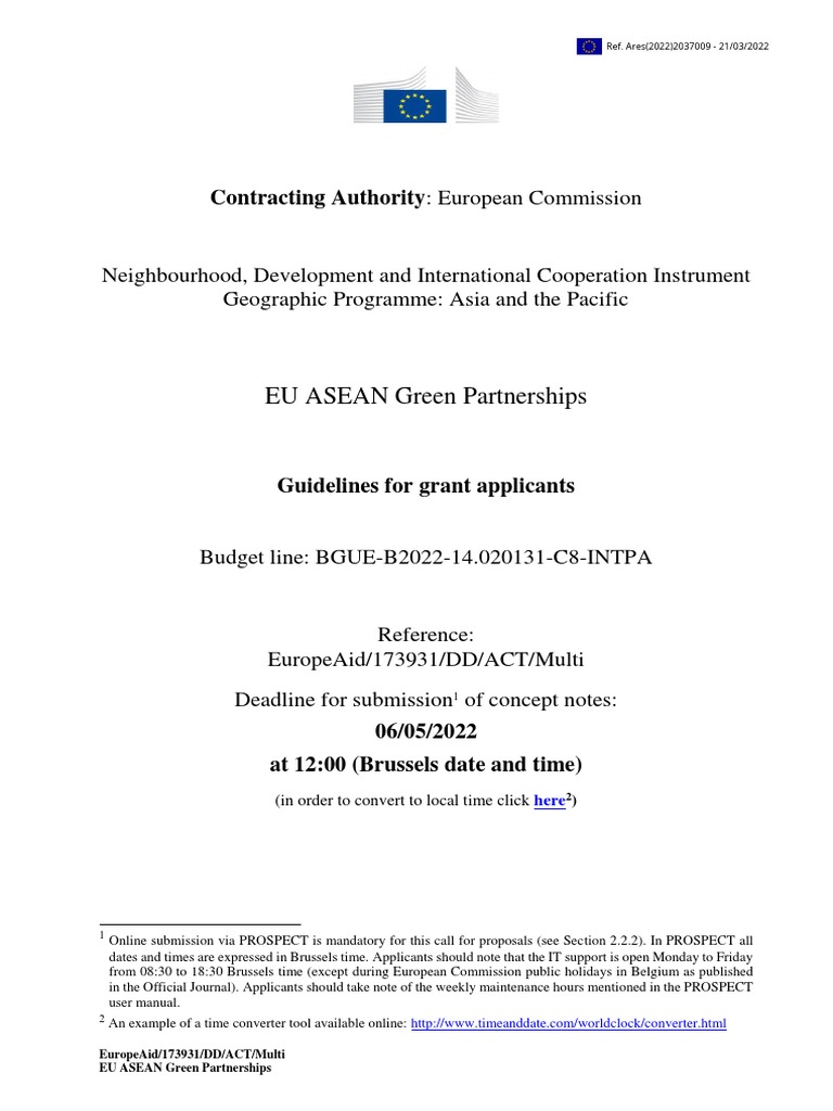 Guidelines For Grant Applicants Restricted - 173931 2 PDF | PDF | European Union | Disaster Risk ...