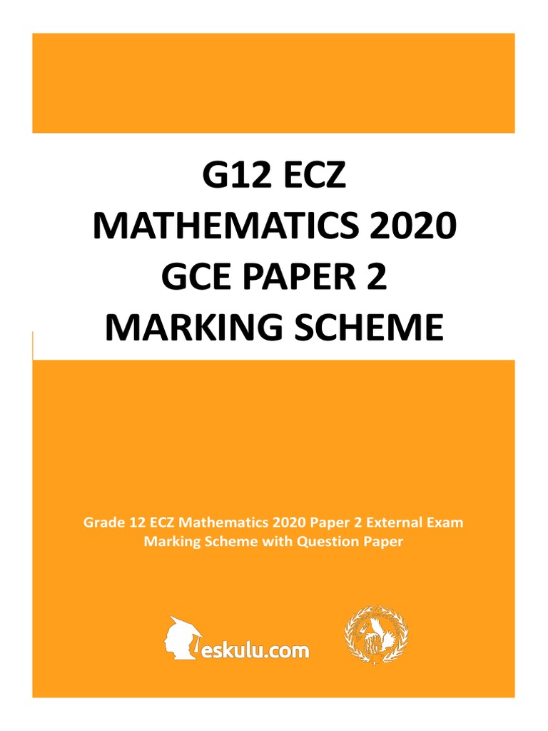 GCE G12 Mathematics Paper2 2020 | PDF