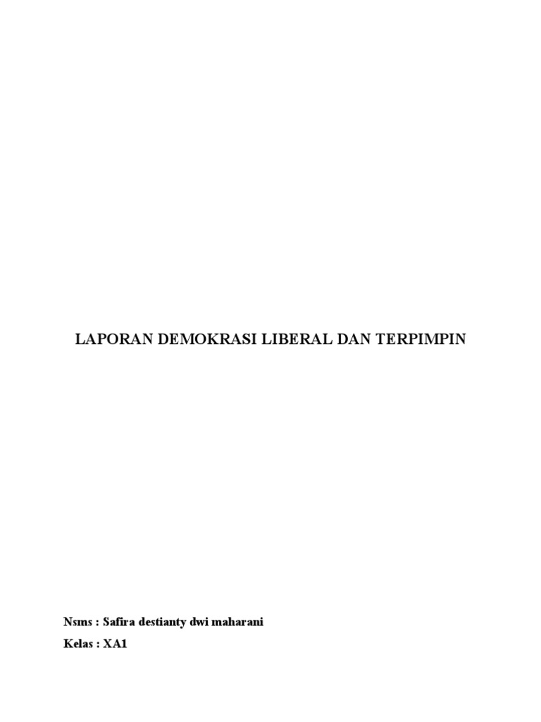Laporan Demokrasi Liberal Dan Terpimpin | PDF