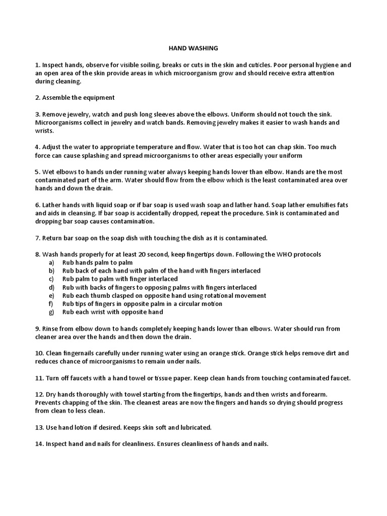 Handwashing and Gloving Protocols | PDF | Wellness