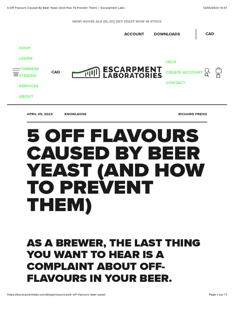5 Off Flavours Caused by Beer Yeast (And How To Prevent Them ...