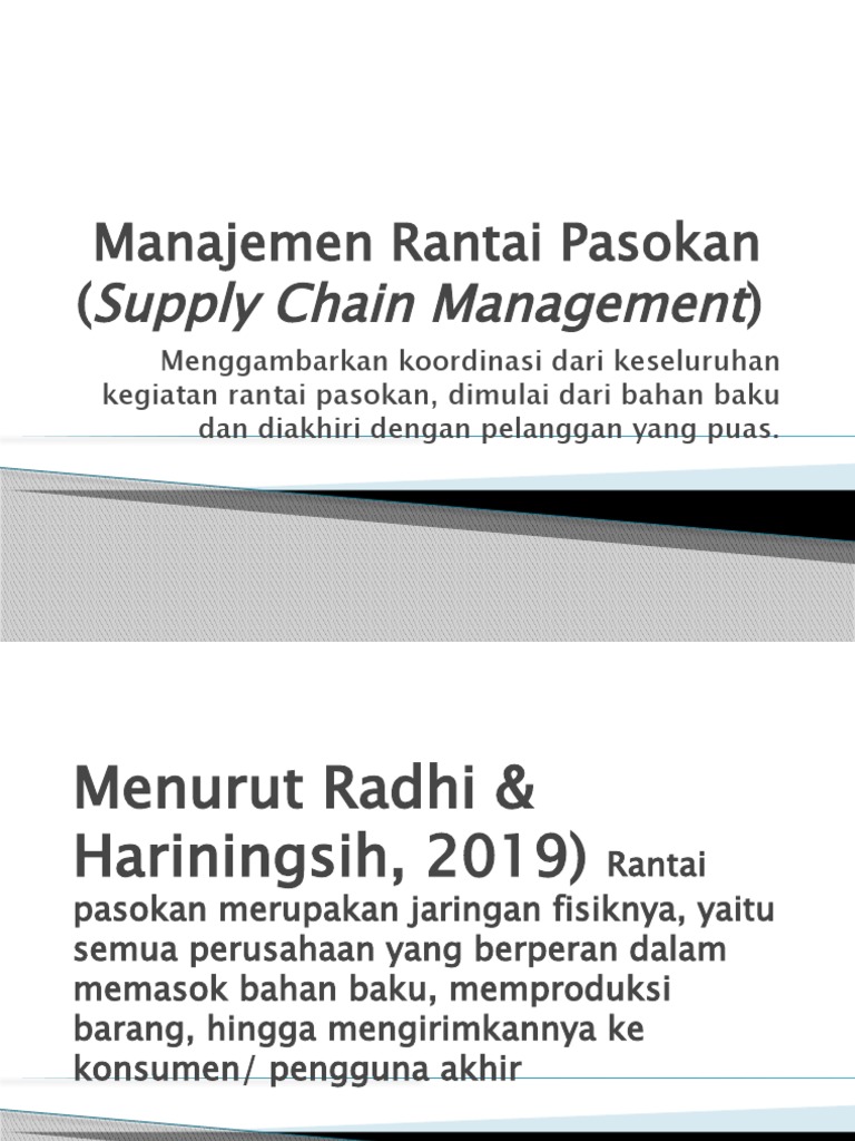 Manajemen Rantai Pasokan Tugas Melengkapi Teori Yang Di Dalam PPT Andi Setiawan - 21120006 | PDF