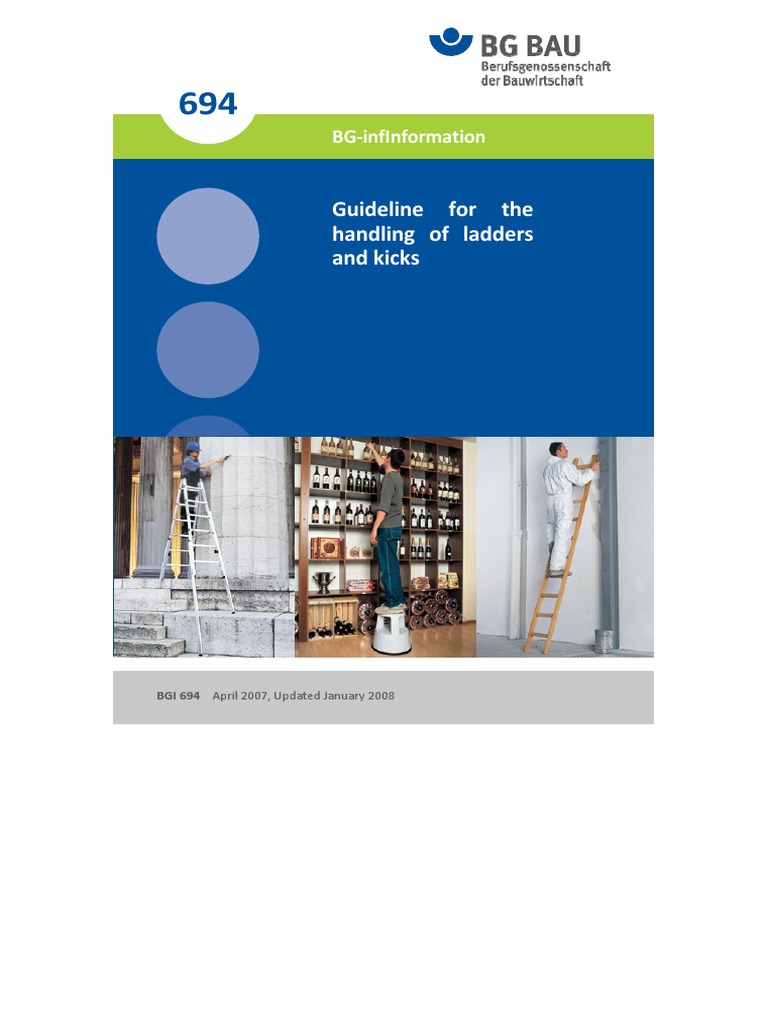 BGI 694 Guideline For The Handling of Ladders and Kicks | PDF