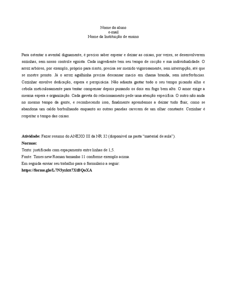 Modelo Do Resumo Tde | PDF | Carreira e Crescimento | Bem-estar