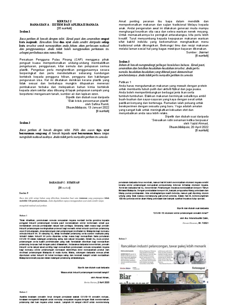 KERTAS 2 SPM | PDF
