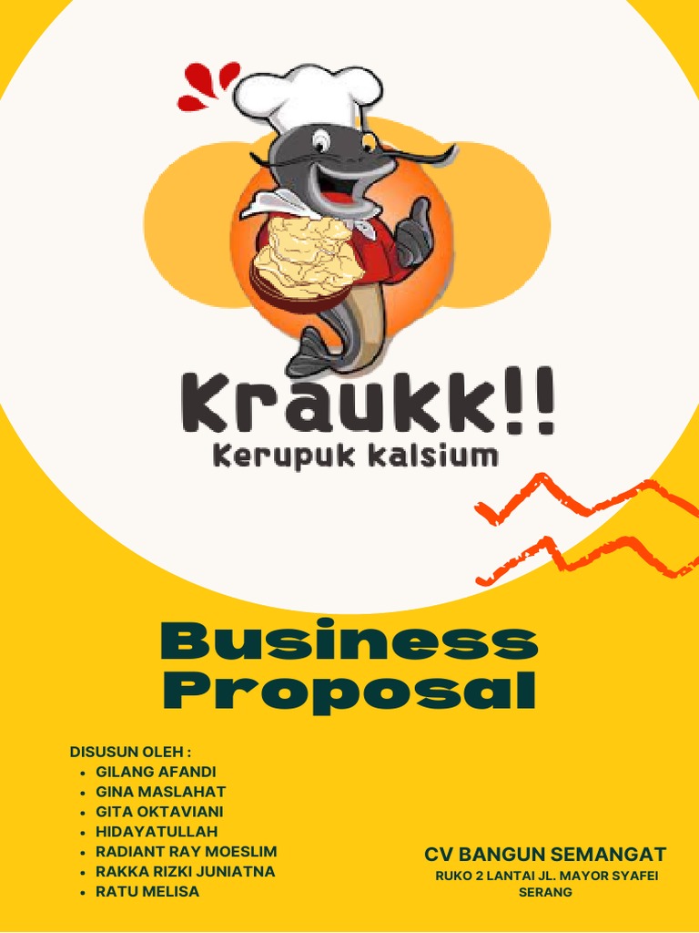 Proposal Bisnis Startup Bisnis Makanan Rumahan Tebal & Terang Kuning ...