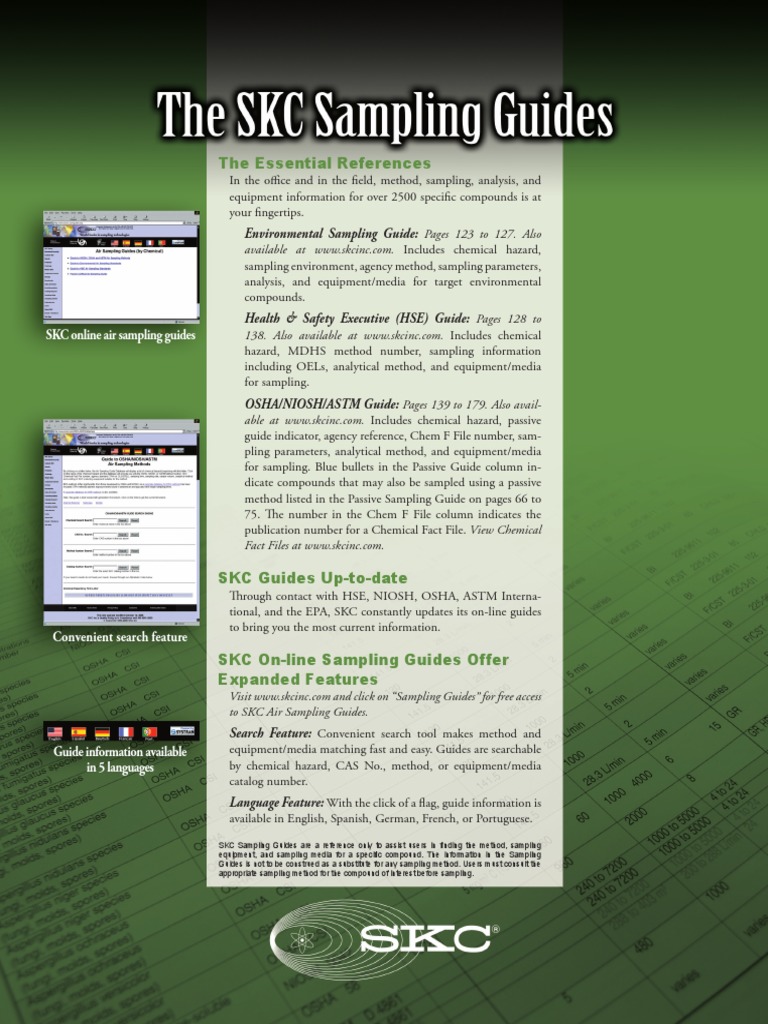 122-127 SKC Environmental Sampling Guide | PDF | Chemical Compounds ...