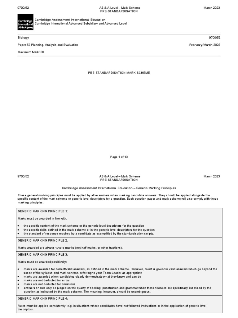 Biology 9700 Paper 5 MS | PDF | Chemistry