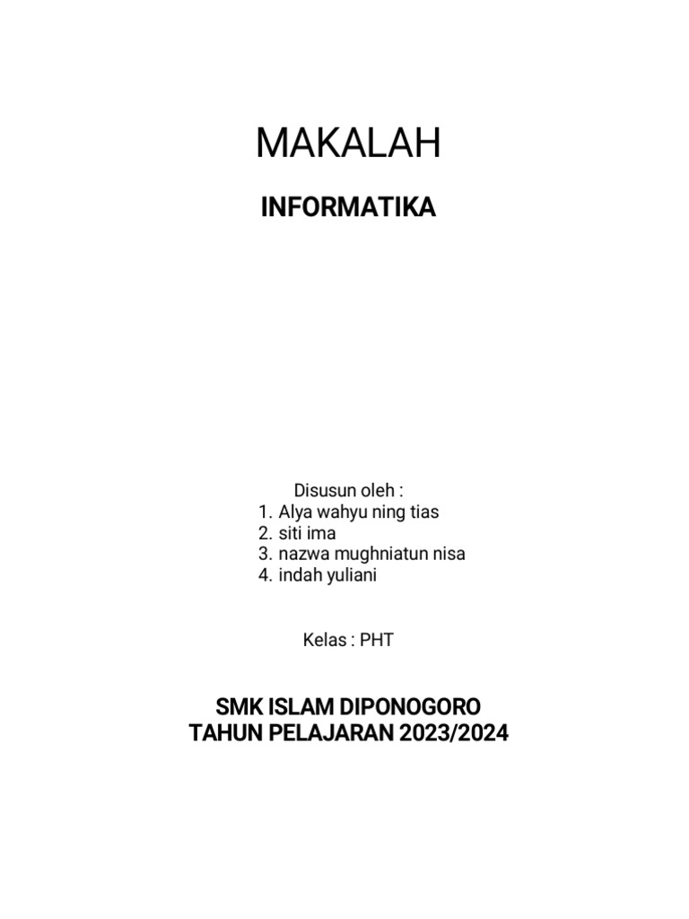 Makalah: Informatika | PDF
