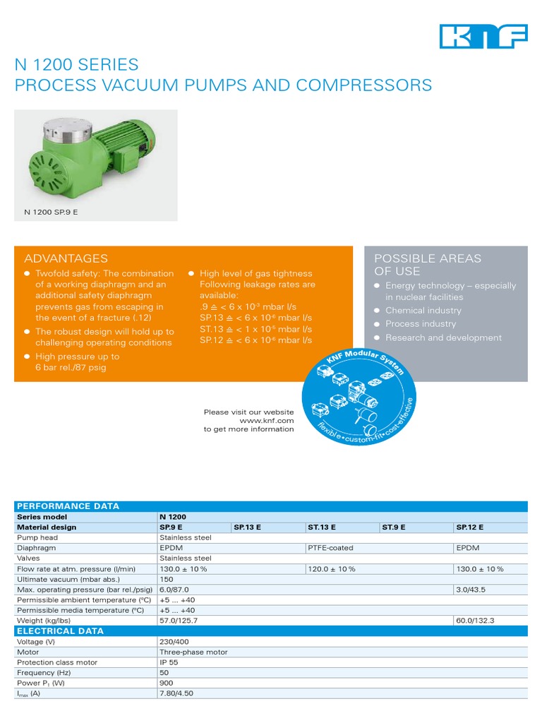 KNF N 1200 | PDF | Metrology | Physical Quantities