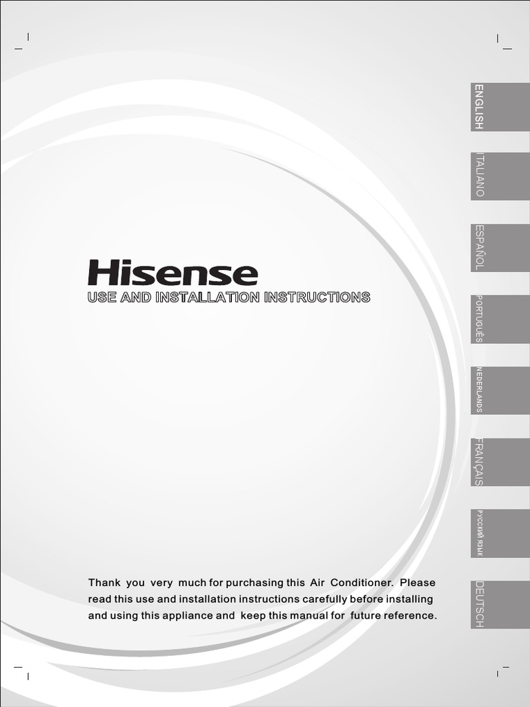 Hisense Air Conditioner Installation Guide | PDF | Air Conditioning ...