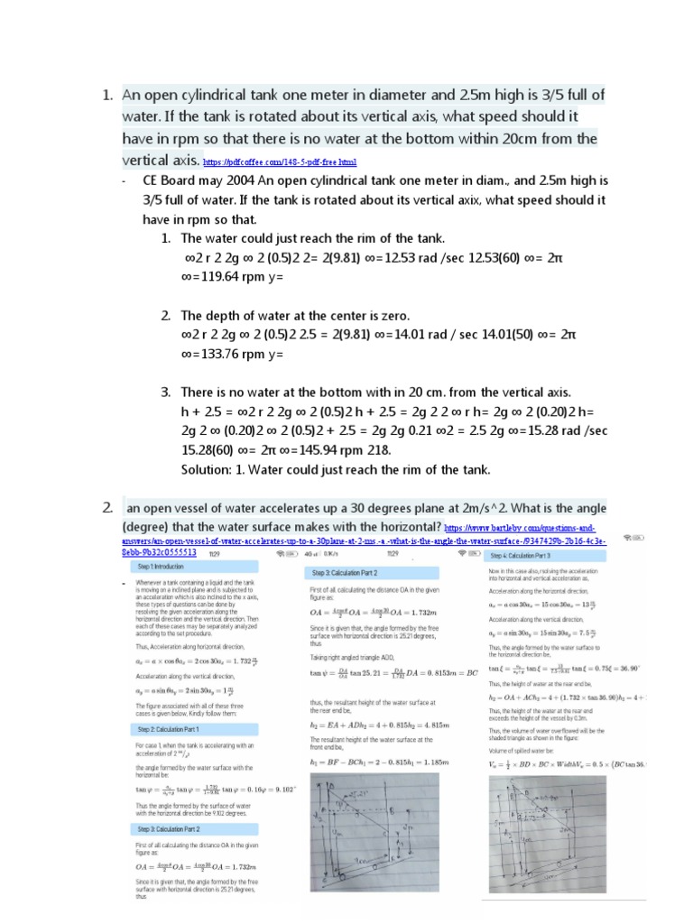 Ce Integ Fluid Mechanics Not Yet Complete | PDF | Pressure | Density