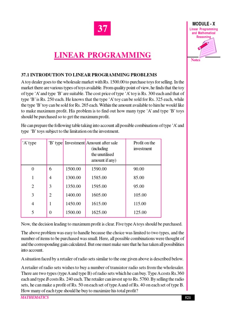 mcx12 PDF | PDF | Linear Programming | Mathematical Optimization
