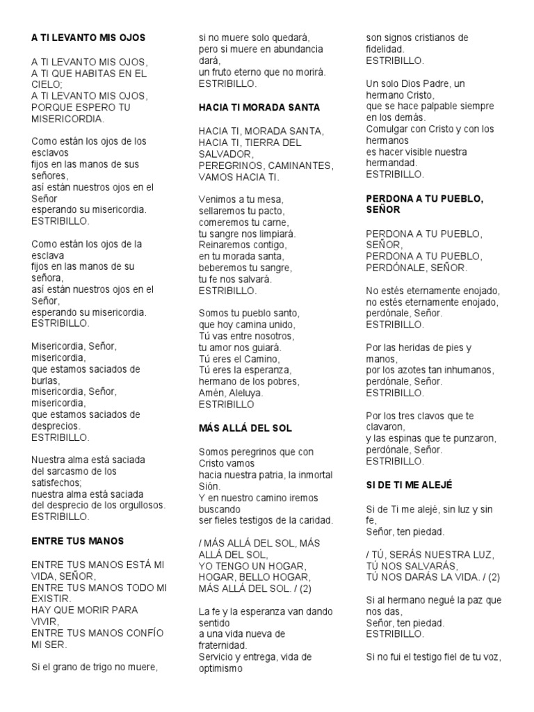 Cantos de Cuaresma | PDF | Amor | Pecado