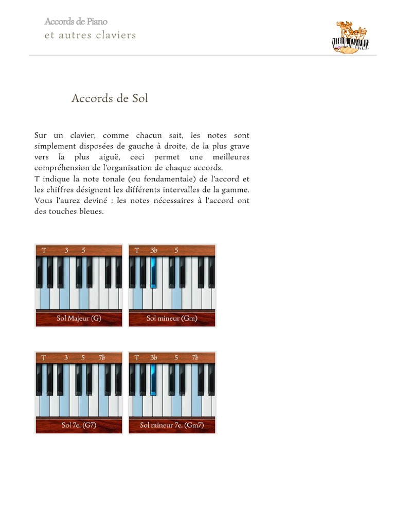 Accords de Sol au Piano | PDF | Arts du langage et discipline | Poésie
