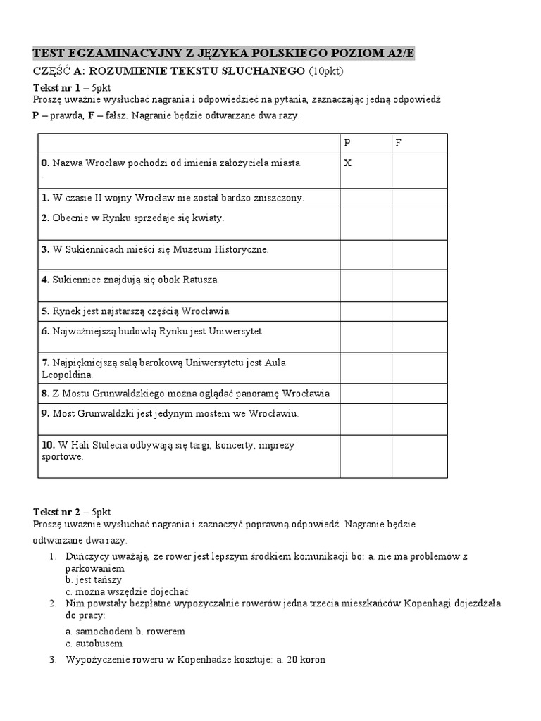 Test A2 | PDF