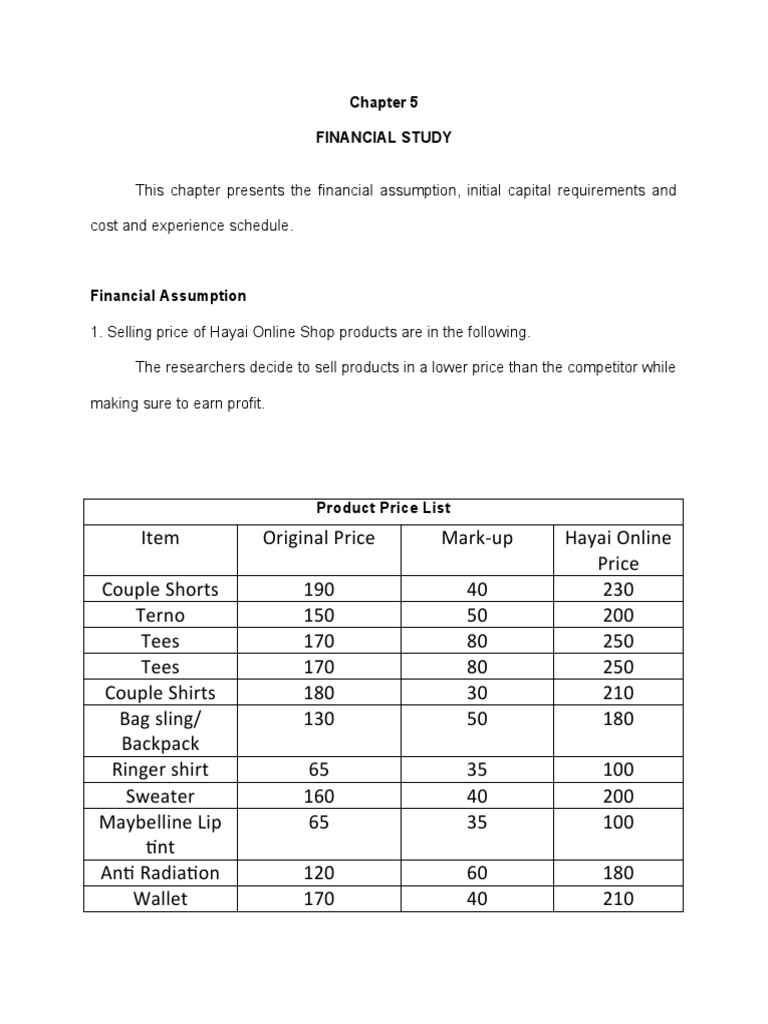 Chapter 5 Thesis Example | PDF | Equity (Finance) | Income
