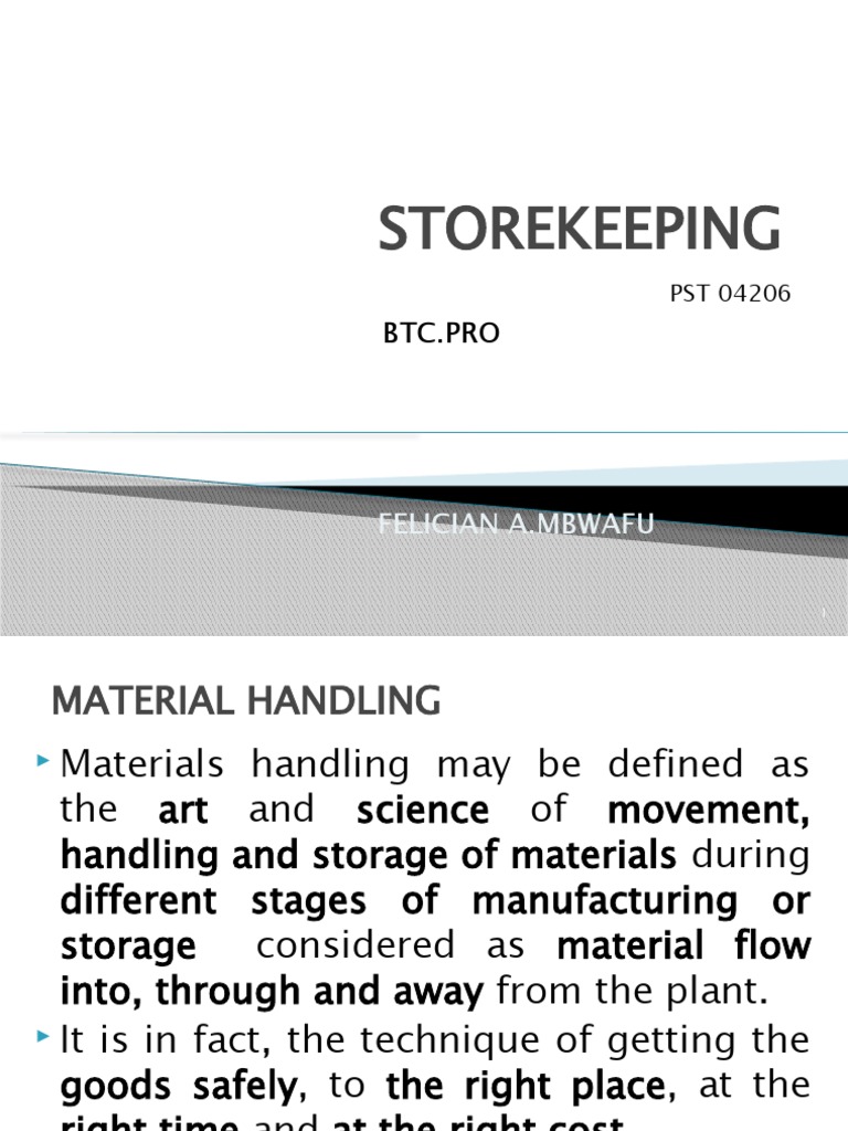 Store Keeping Notes | PDF | Firefighting | Fires