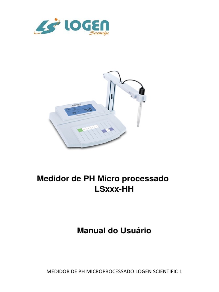 Manual do Medidor de pH Logen LSxxx-HH | PDF | Ph | Solução-tampão