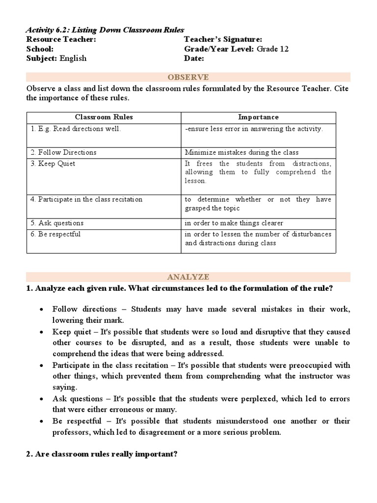 FS1 Episode 6.2 | PDF | Teachers | Classroom