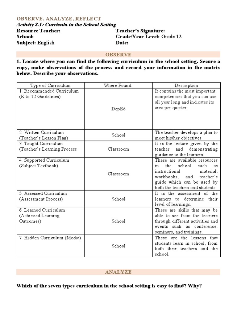 FS1 Episode 8.1 | PDF | Curriculum | Teachers