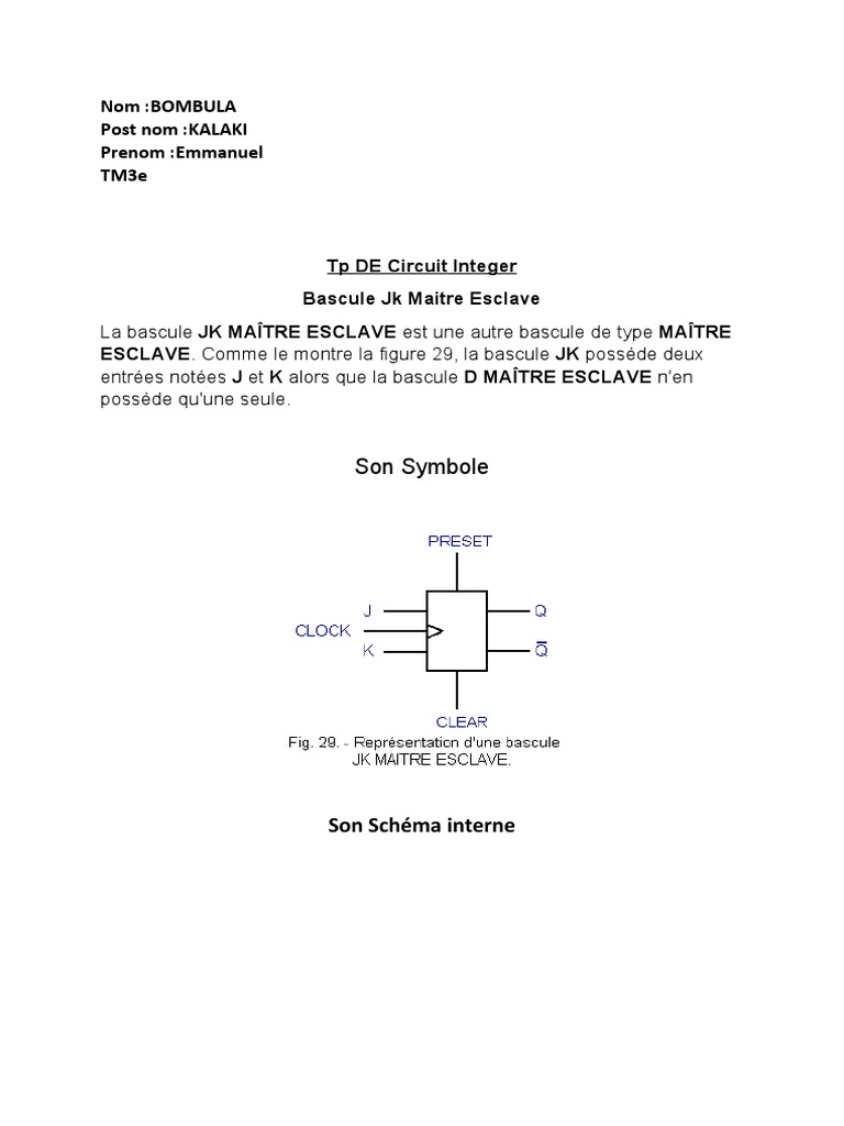 Bascule JK Maitre Esclave | PDF