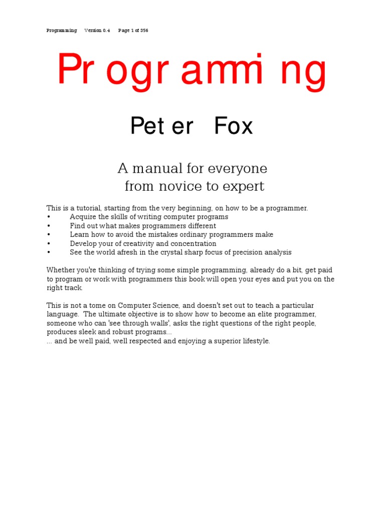 Beginner | PDF | Computer Programming | Computer Program