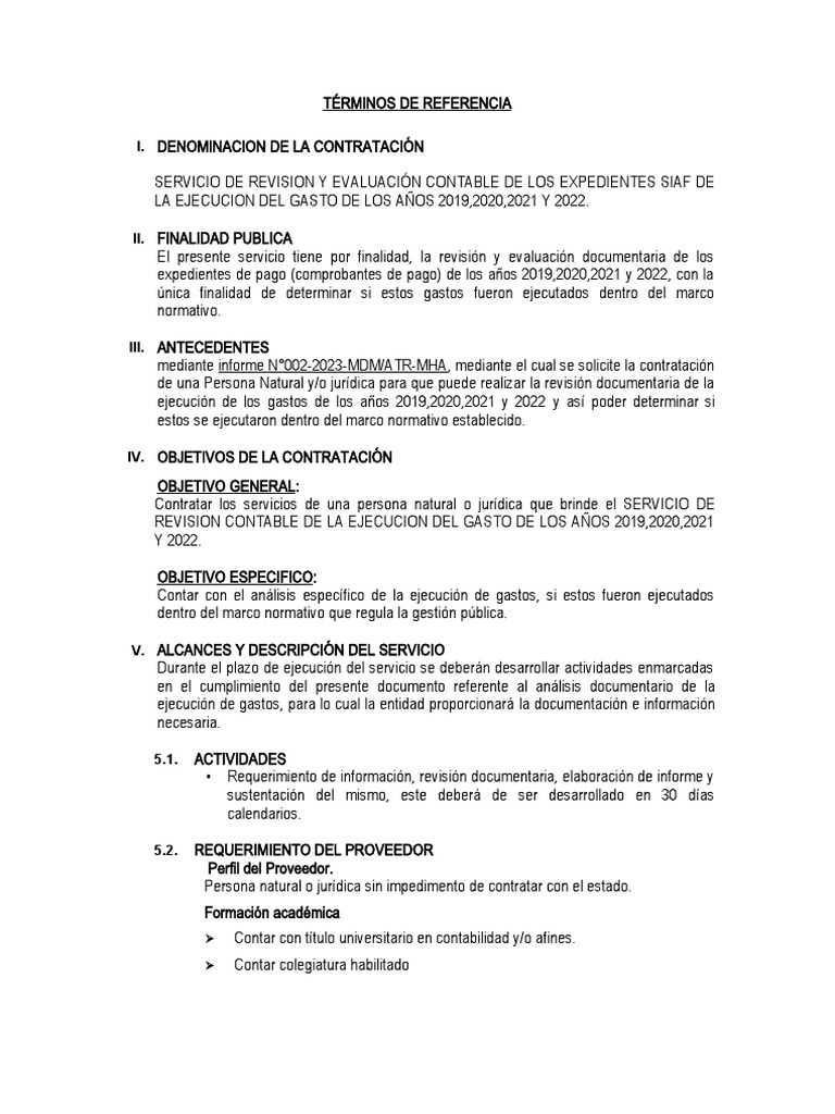 Revisión Contable SIAF 2019-2022 | PDF