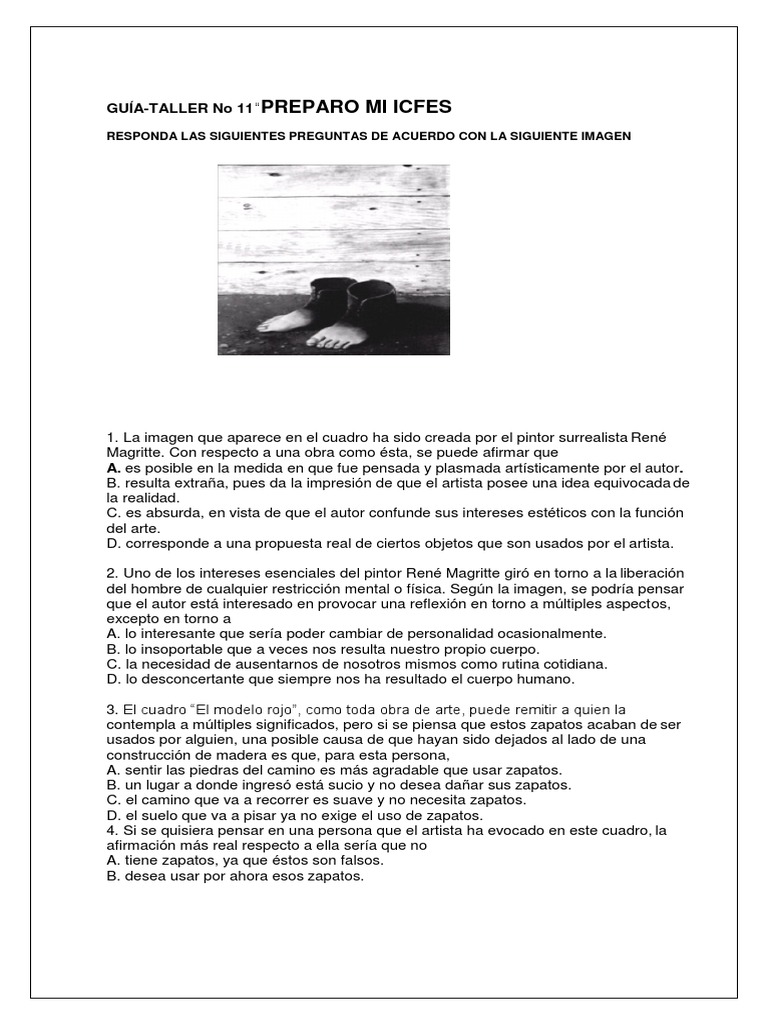 GUÍA 11 ESPAÑOL Pre Icfes PDF | PDF | Cerebro | Pinturas