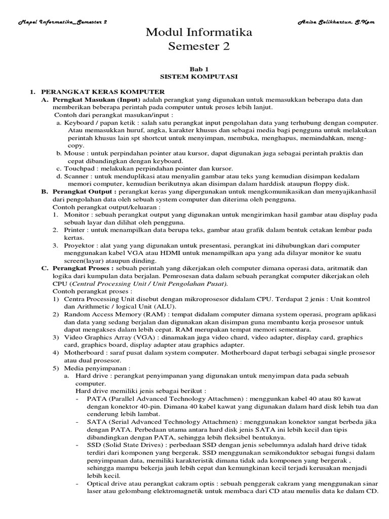 Modul Informatika - S2 | PDF