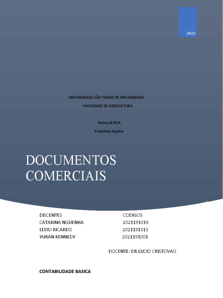 Documentos Comerciais: Tipos e Importância para Registros Contábeis ...