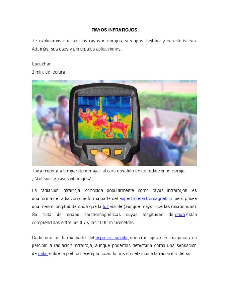 RAYOS INFRAROJOS | PDF | Infrarrojo | Espectro electromagnético