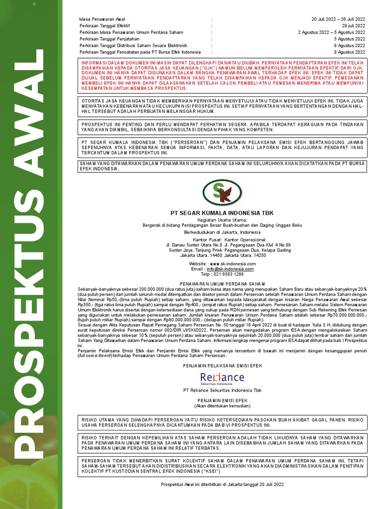 Prospektus Penawaran Umum Saham RLCO | PDF