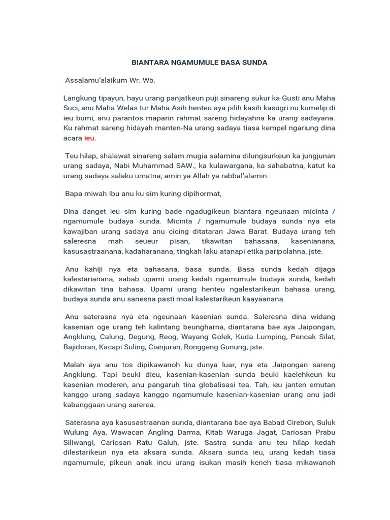 Biantara Ngamumule Basa Sunda 2 | PDF | Seni