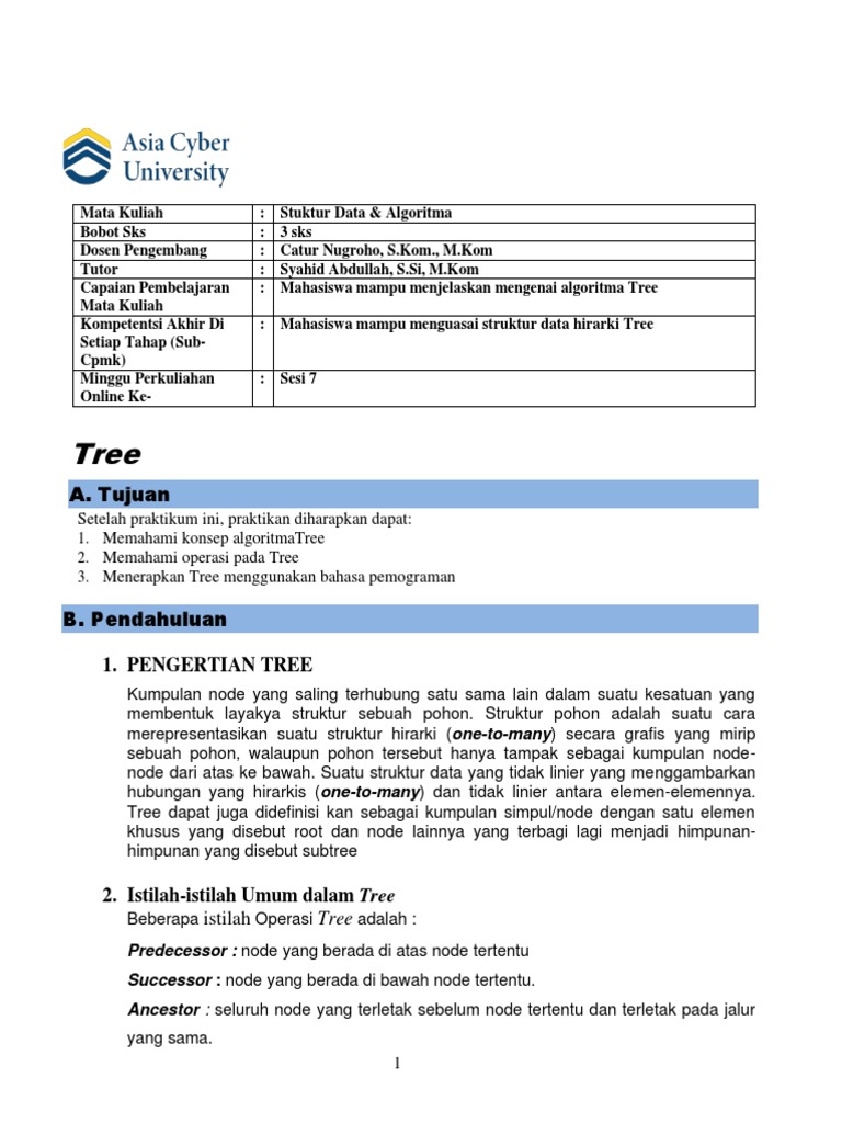 Panduan Algoritma Tree | PDF | Seni & Disiplin Bahasa | Metode & Bahan Ajar
