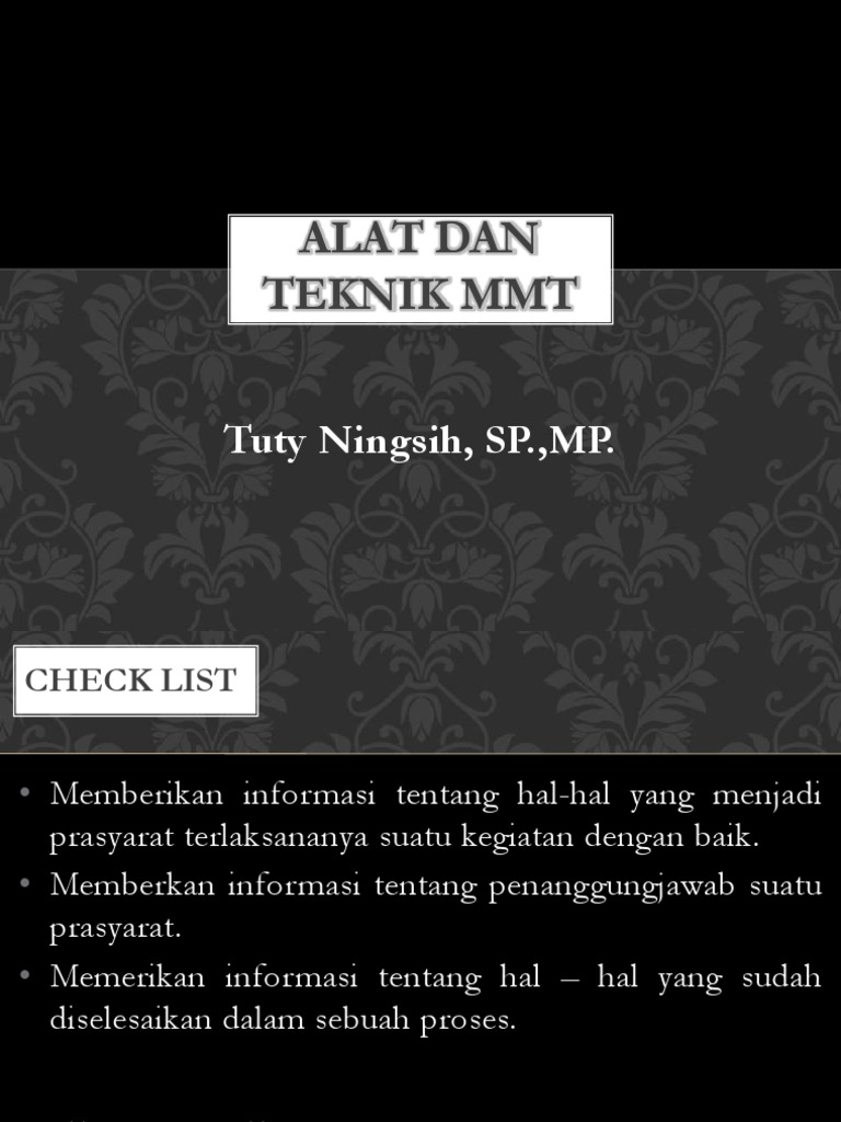 Alat Dan Teknik MMT | PDF