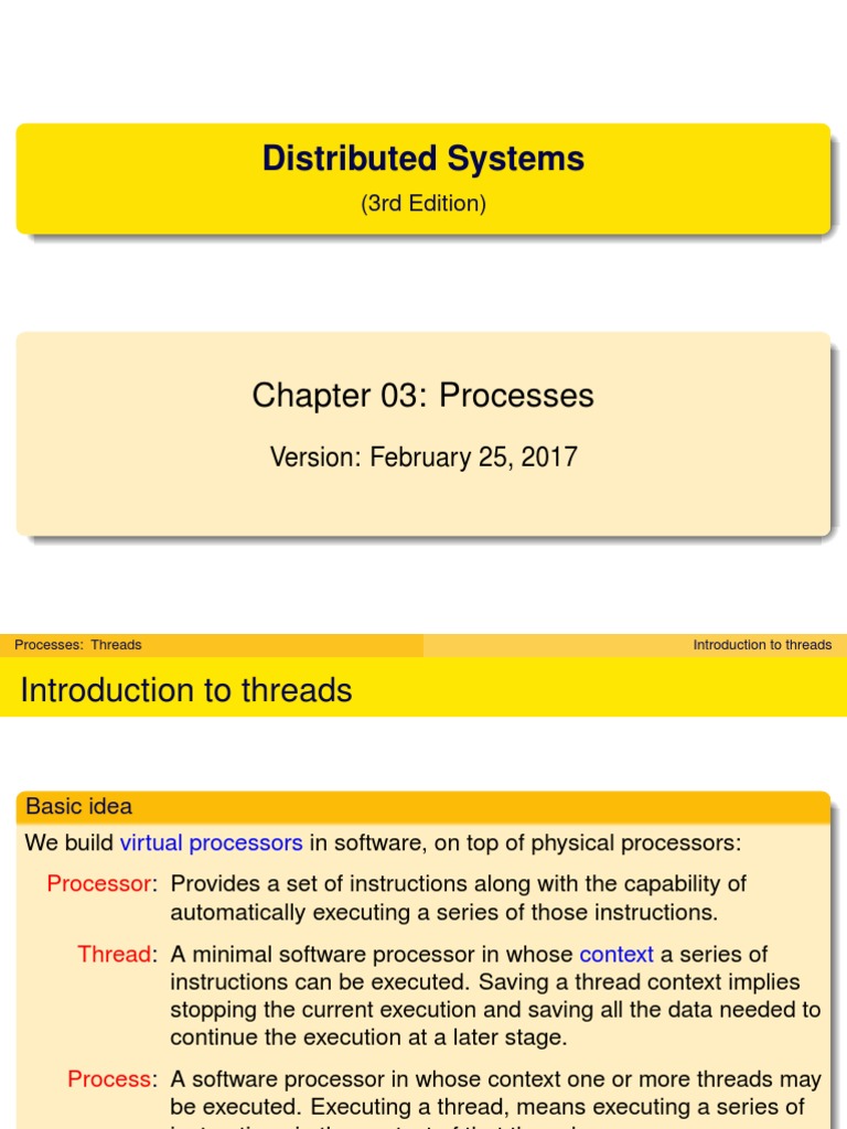 Slides 03 | PDF | Thread (Computing) | Virtual Machine