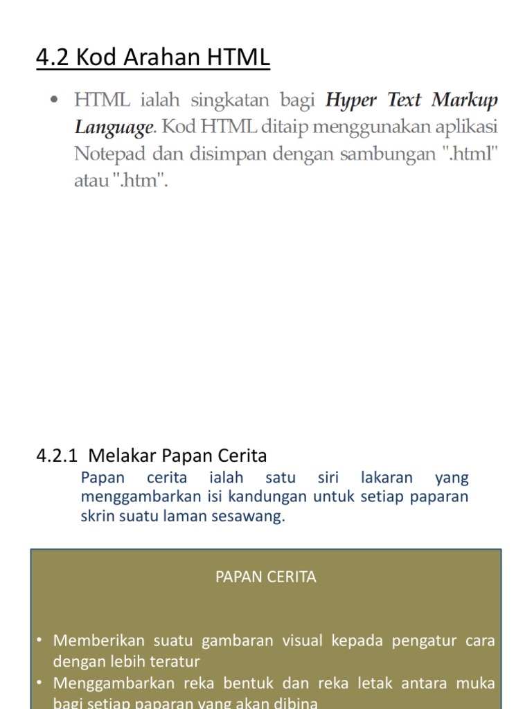 Bab 4 - KOD ARAHAN - Papan Cerita (Autosaved) PDF | PDF