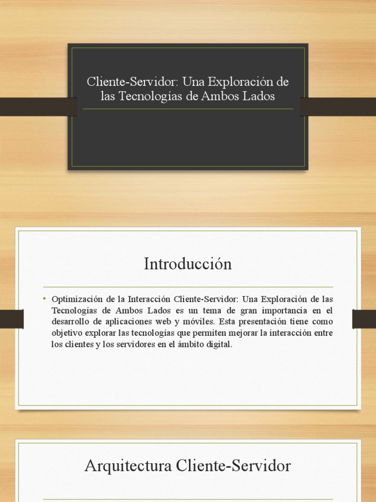 Cliente-Servidor.pptx | PDF | HTML | Modelo cliente-servidor
