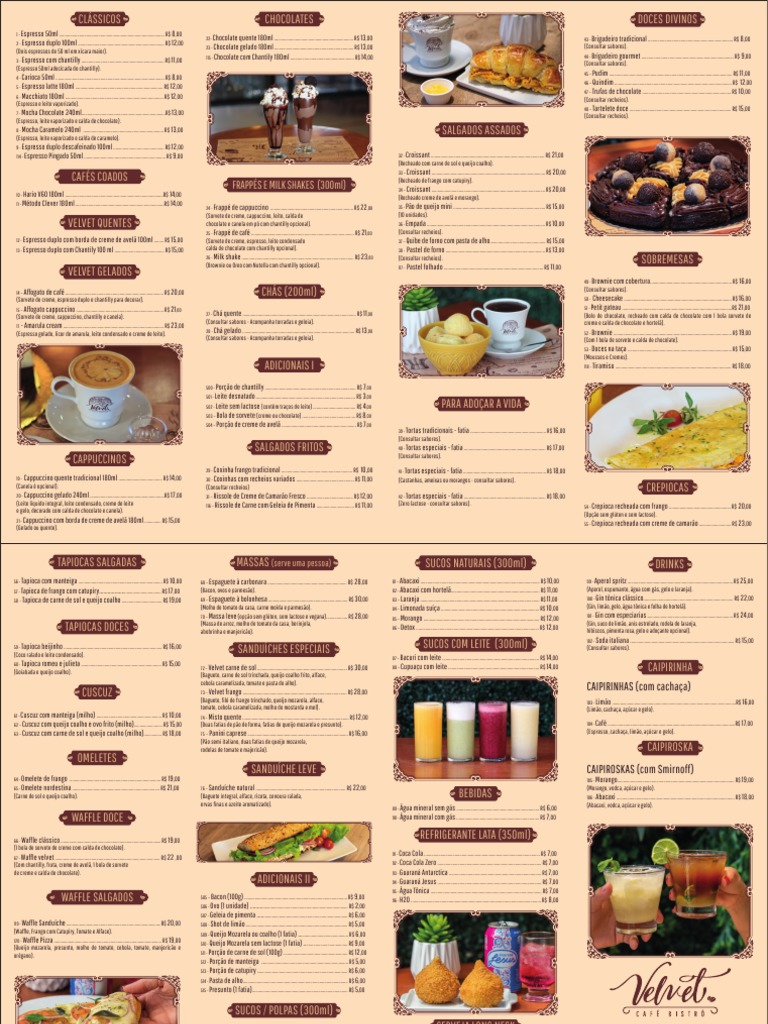 Cardapio Cafeteria PDF | PDF | Alimentos | Ingredientes de alimentos