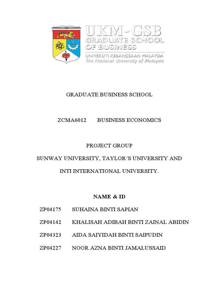 Full Assignment Economic 180119 | PDF | Organizational Culture | Demand