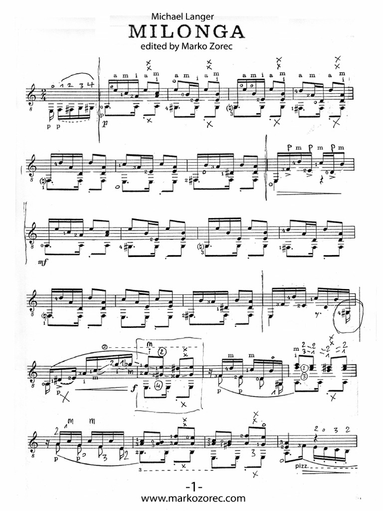 Langer, Michael - Milonga | PDF