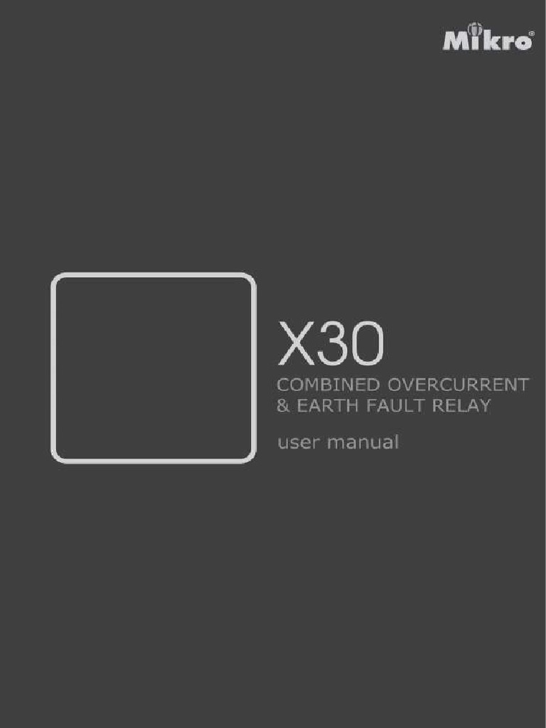 X30 User Manual PDF | PDF | Relay | Alternating Current