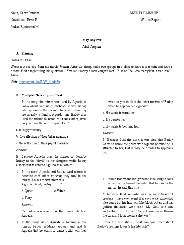 May Day Eve | PDF | Psychological Concepts | Cognitive Science